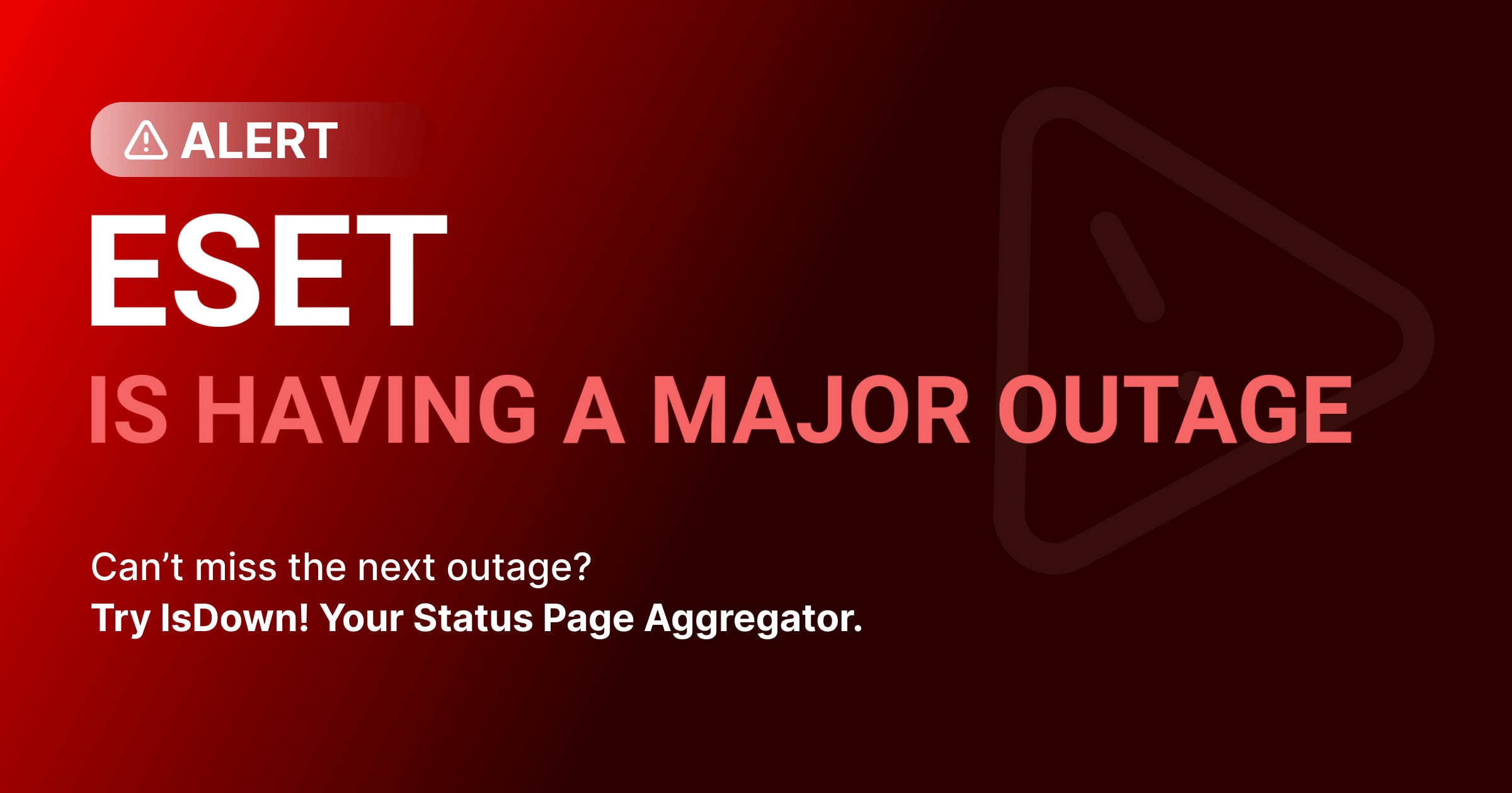 Is ESET down? Check current status and problems | IsDown